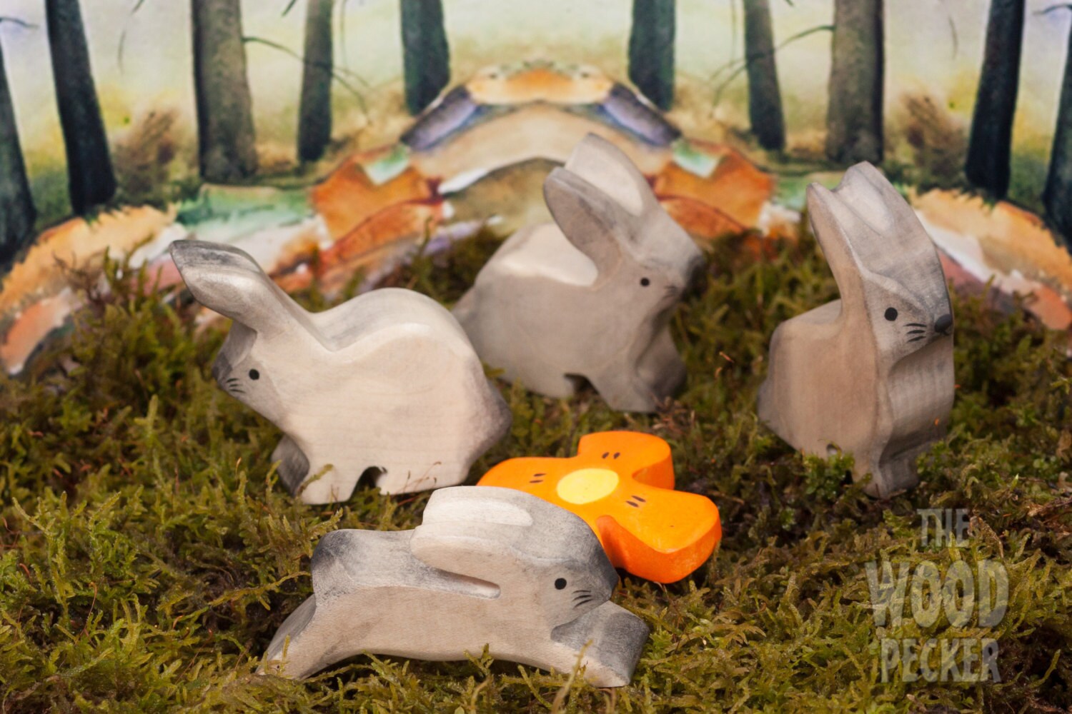 Wooden Bunny Wooden Toys Wooden Rabbit Eco-friendly Wooden - Etsy