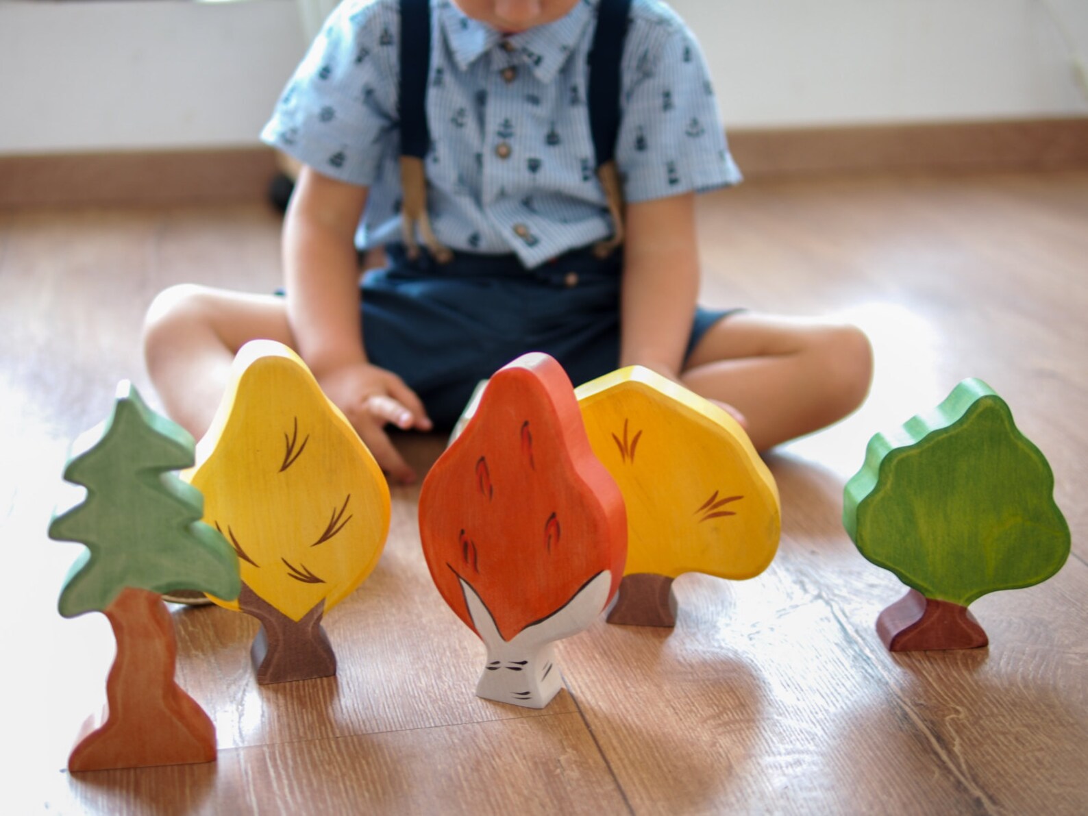 Tree toys Waldorf wooden tree toys | Etsy