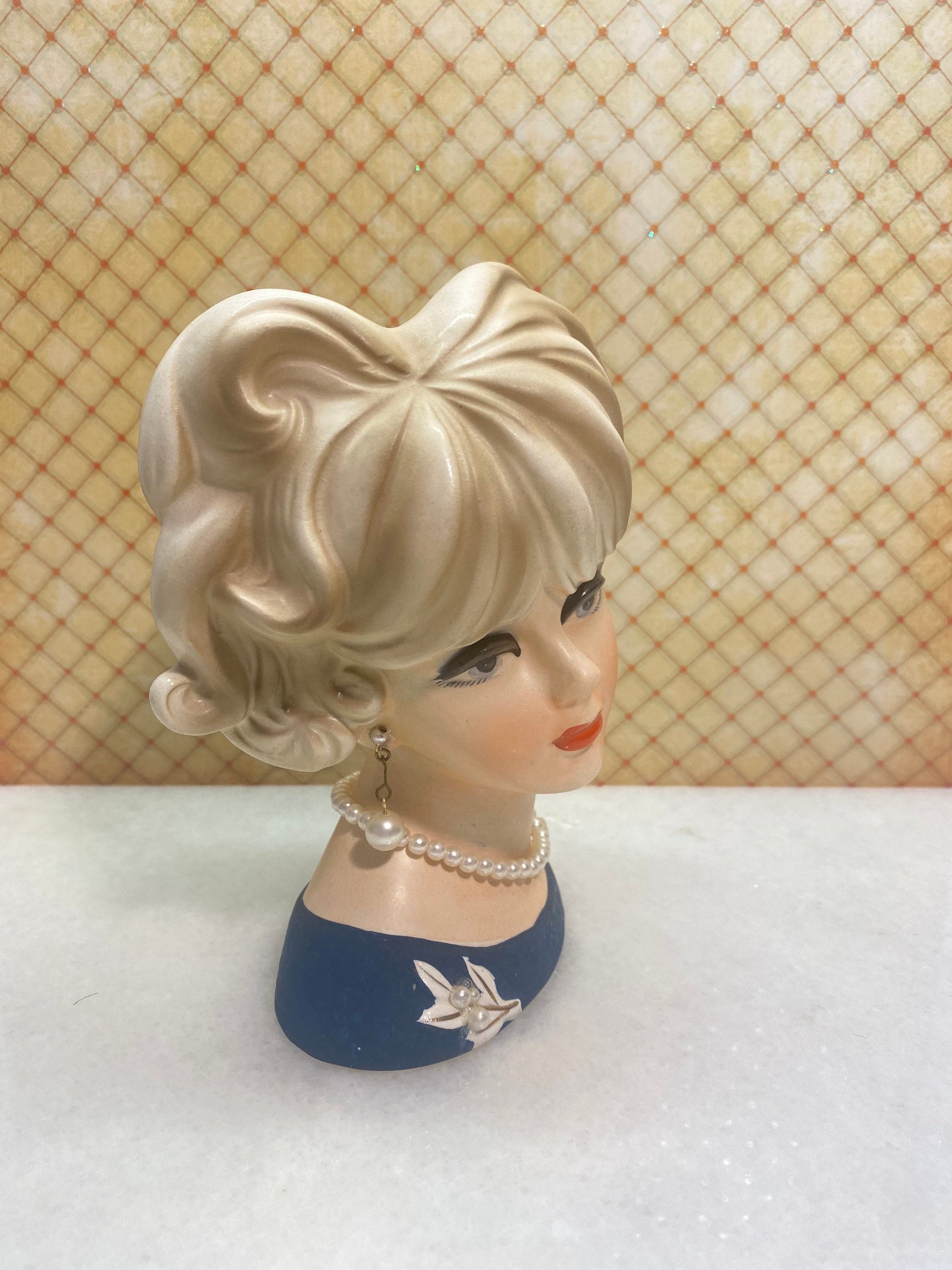 Vintage NAPCO Lady Head Vase C7472 | Etsy