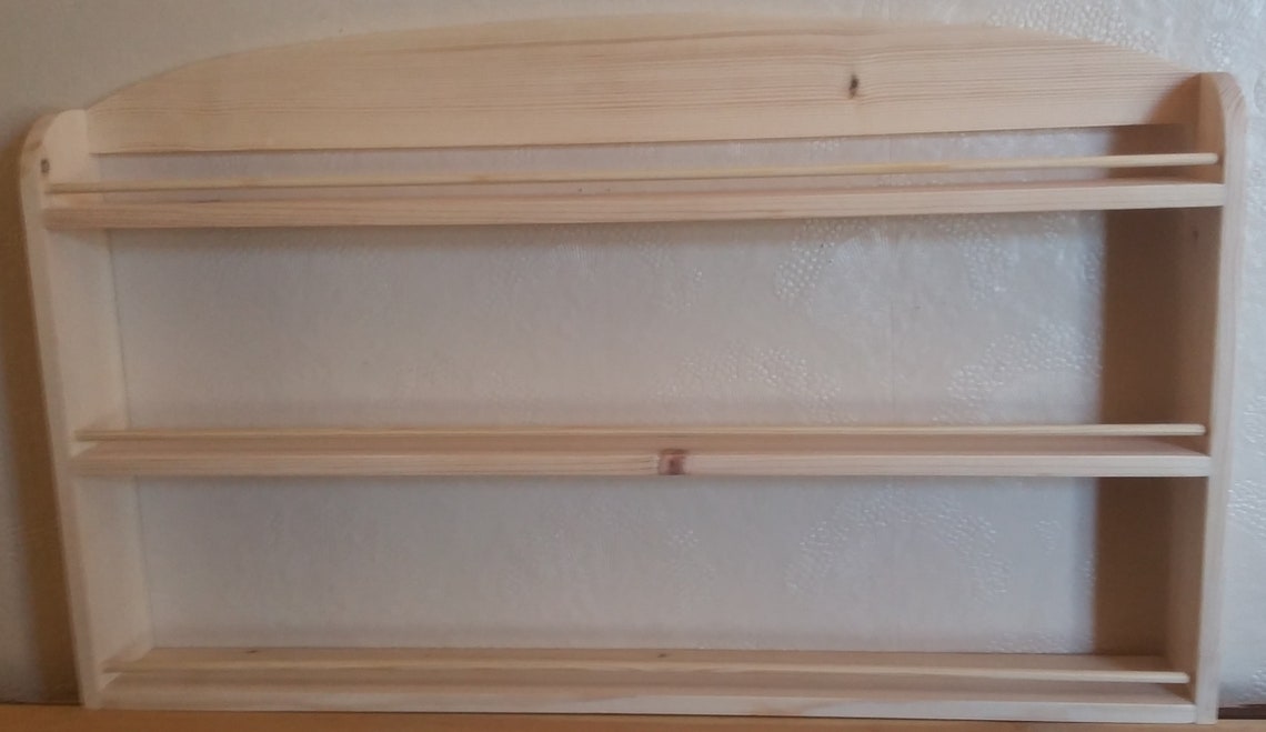 Hand Made Wooden Spice Rack One to Six Shelves | Etsy