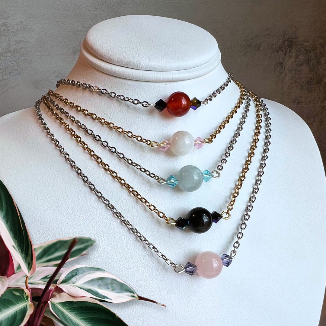 Choose Your Crystals Choker Necklace Healing Crystal Customizable ...