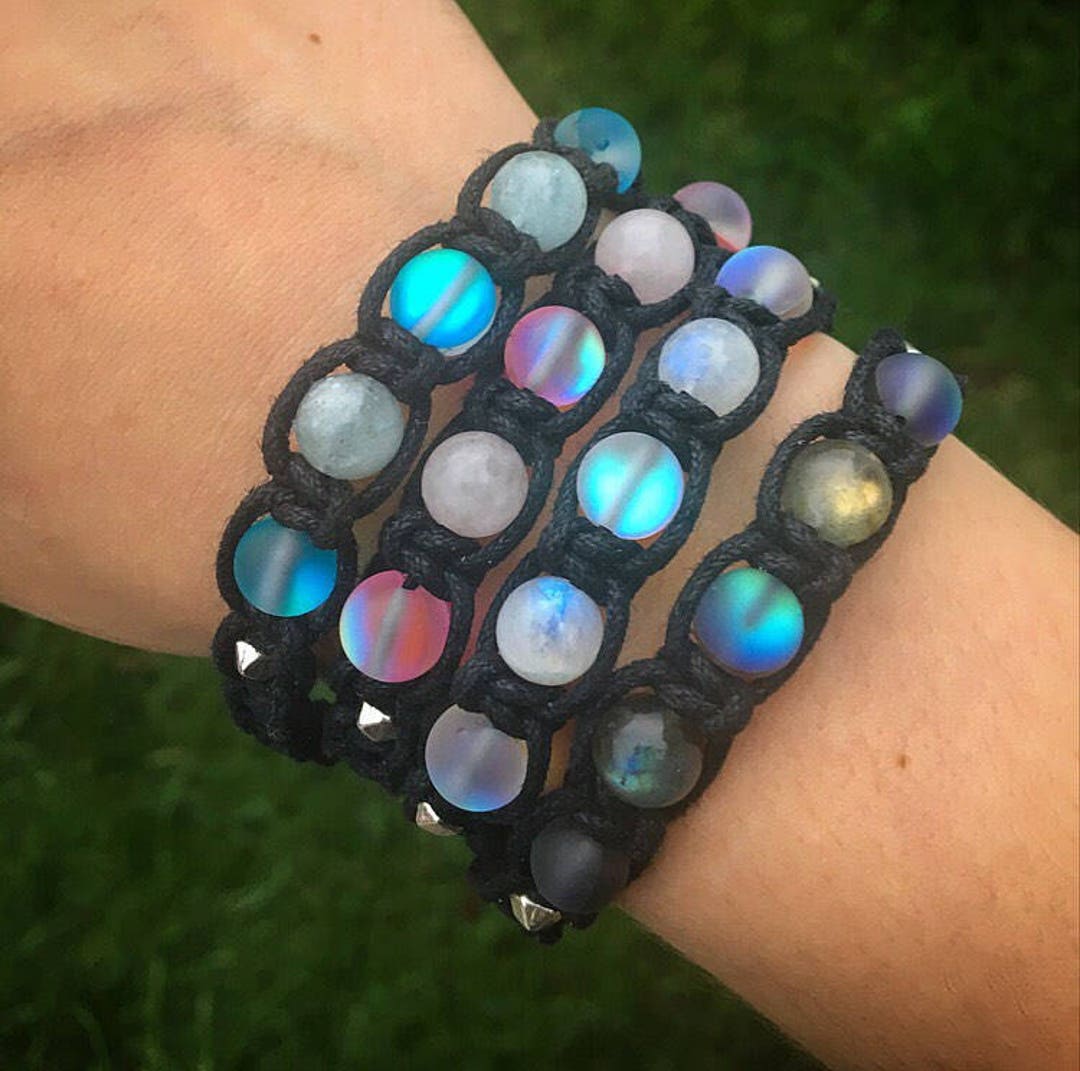 Custom Shamballa Bracelet: Healing Crystal & Aura Beads - Etsy