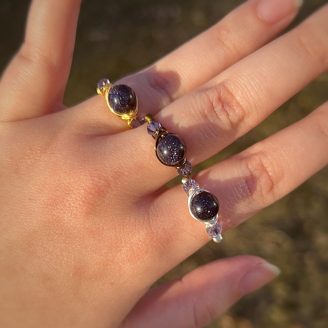 ACOTAR Inspired Ring Galaxy Ring City of Starlight Velaris Ring Blue ...