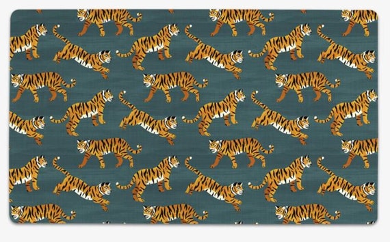 Thin Office Gaming Desk Mat Bengal Tigers Playmat | Etsy