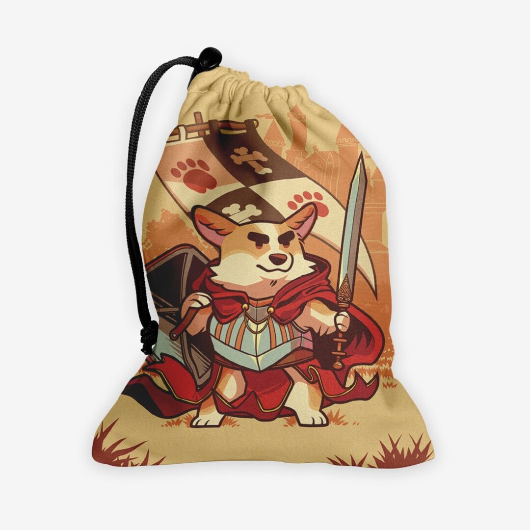 Tabletop Gaming Dice Bag Warrior Corgi Dice Bag - Etsy