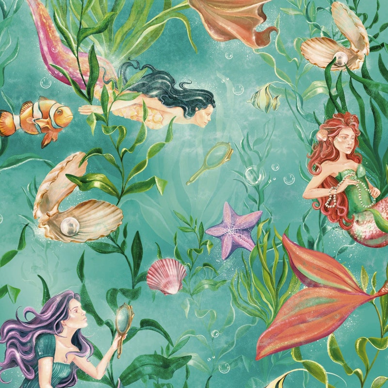 Silver Seas Wallpaper - Etsy