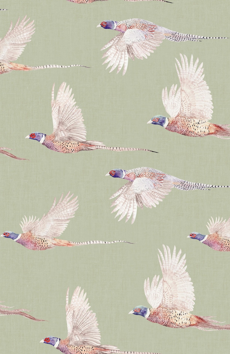 Pheasant Wallpaper - 'flight' Available in 4 Colours - Country ...