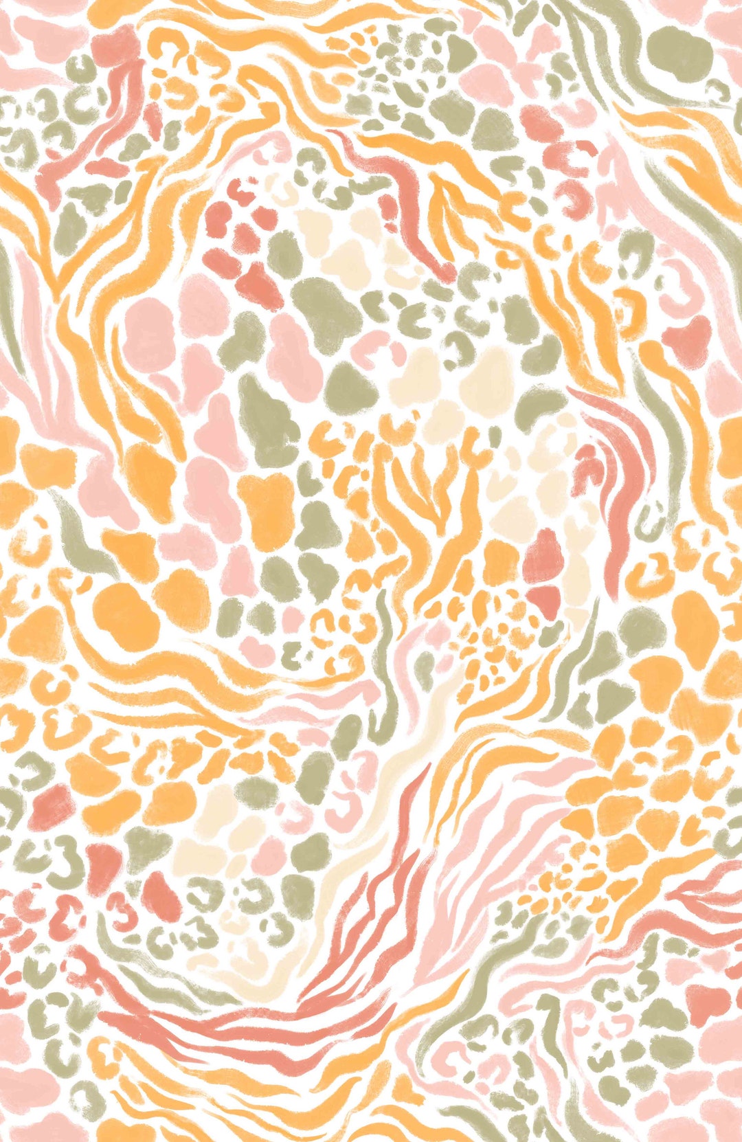 Animal Print Wallpaper - 'tigiley' in 5 Colours - Bright Animal Print ...