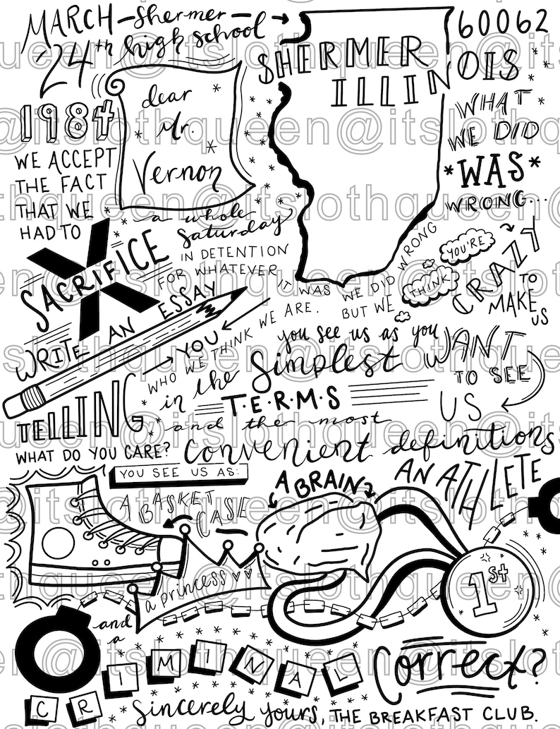 The Breakfast Club Essay Quote - Etsy