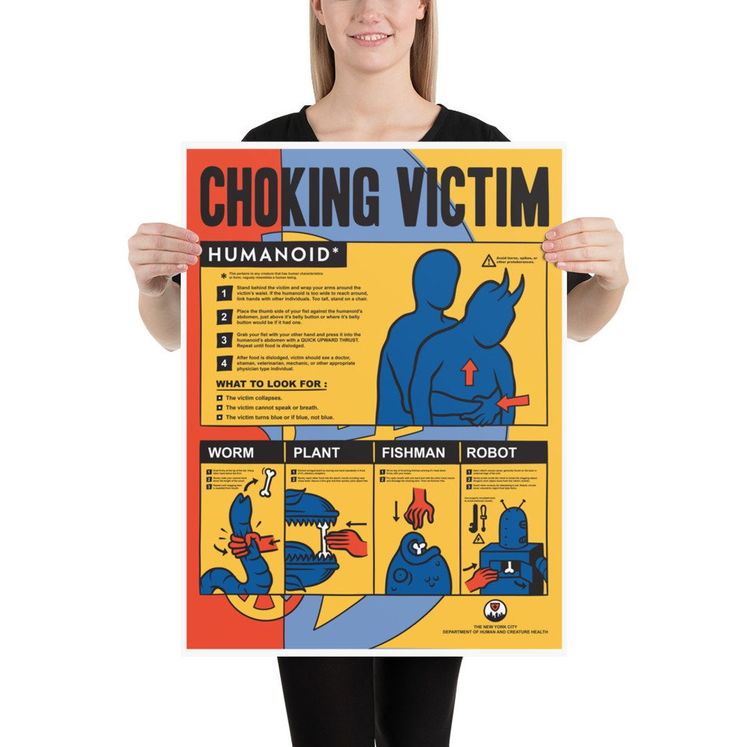 Choking Victim - Monster Restaurant Poster - Etsy