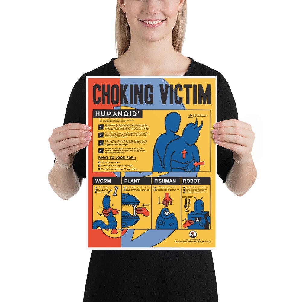 Choking Victim - Monster Restaurant Poster - Etsy