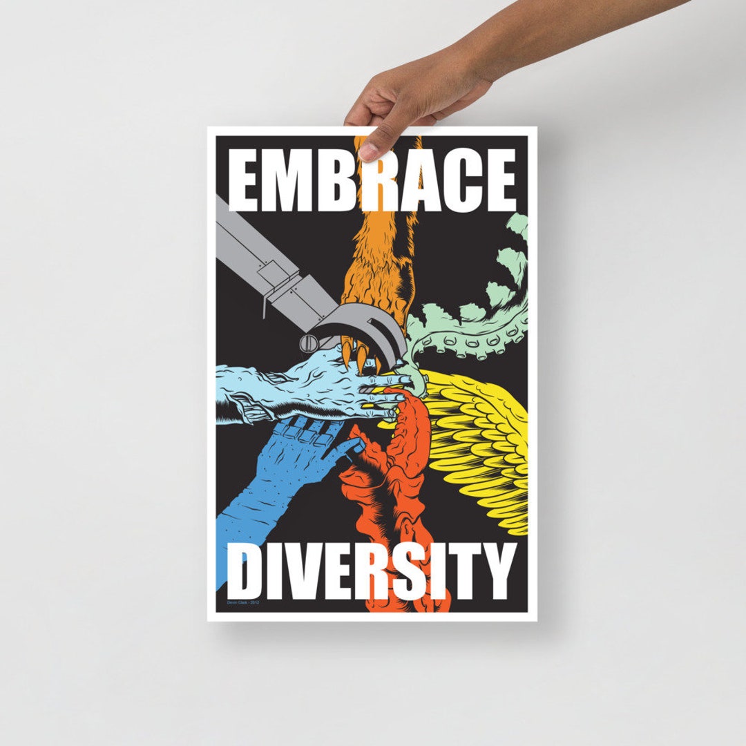 Embrace Diversity - Mini Poster (12" X 18") - Etsy
