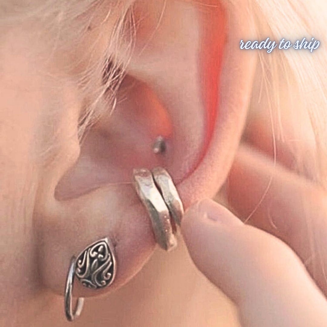 Romantic Gift for Her — Ear Cuff No Piercing, Helix Hoop Earrings, Dainty or Chunky Earcuff ...