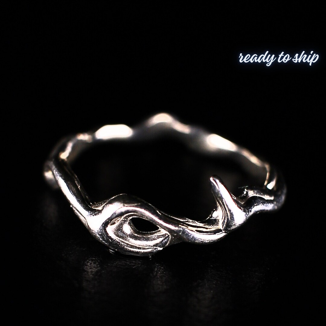 Silver Funky Ring — Edgy Melted Spike Design | Unique Jewelry Gift for ...