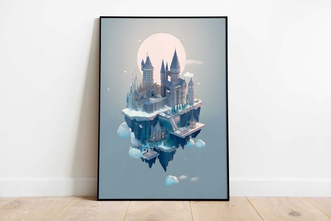 Hogwarts Castle Drawing Digital File HP Gift Isometric - Etsy