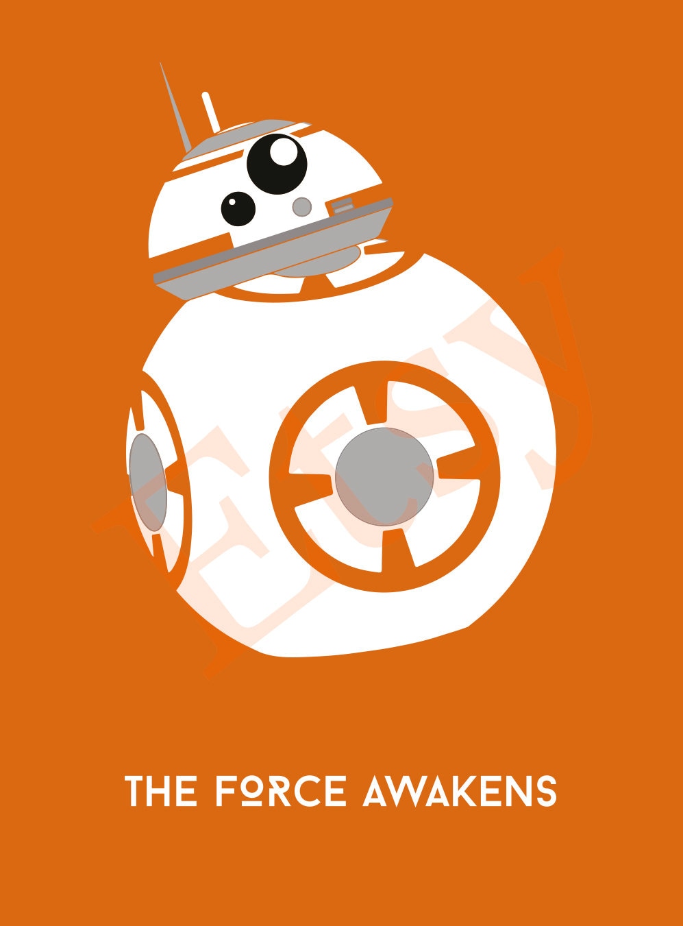 Star Wars bb8 Flat Drawing Digital File Vector 1 Color A4 Size - Etsy
