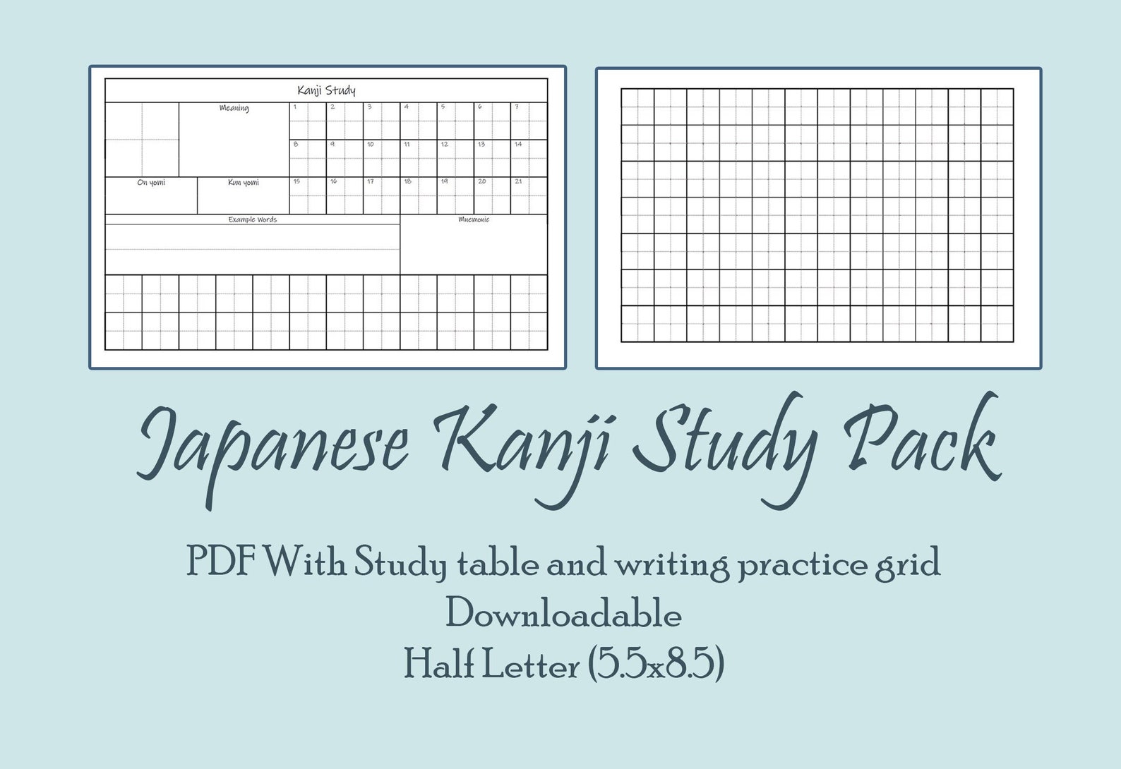 Japanese Kanji Study Pack - Etsy