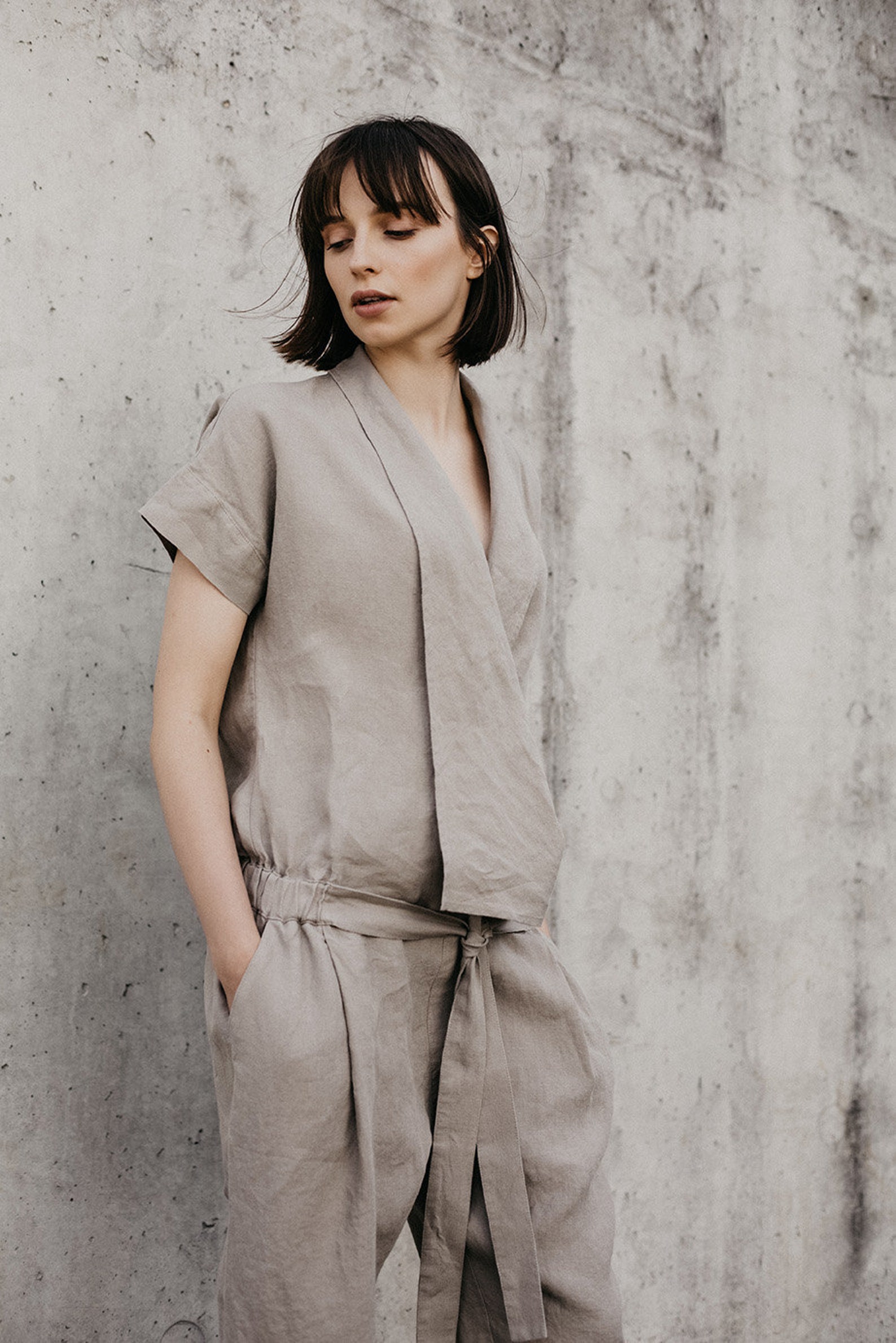 Linen Jumpsuit Motumo 18K4 - Etsy