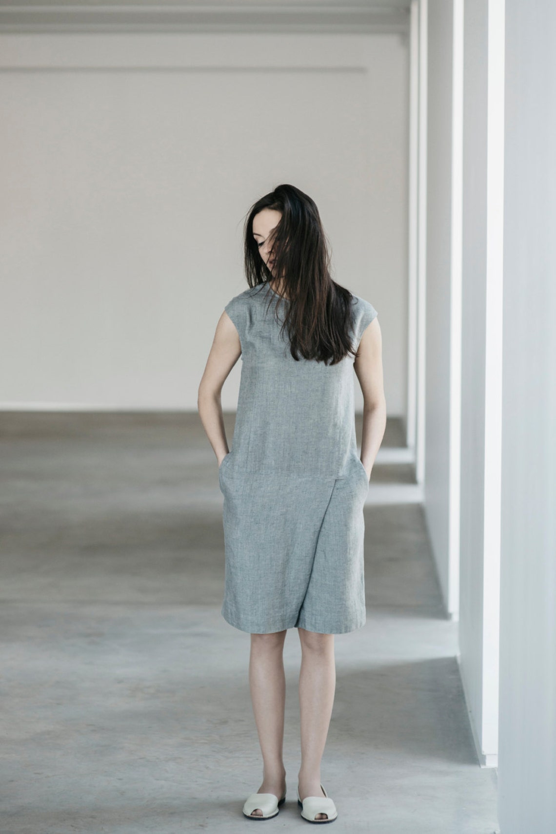 Short Linen Jumpsuit Motumo 15K6 - Etsy