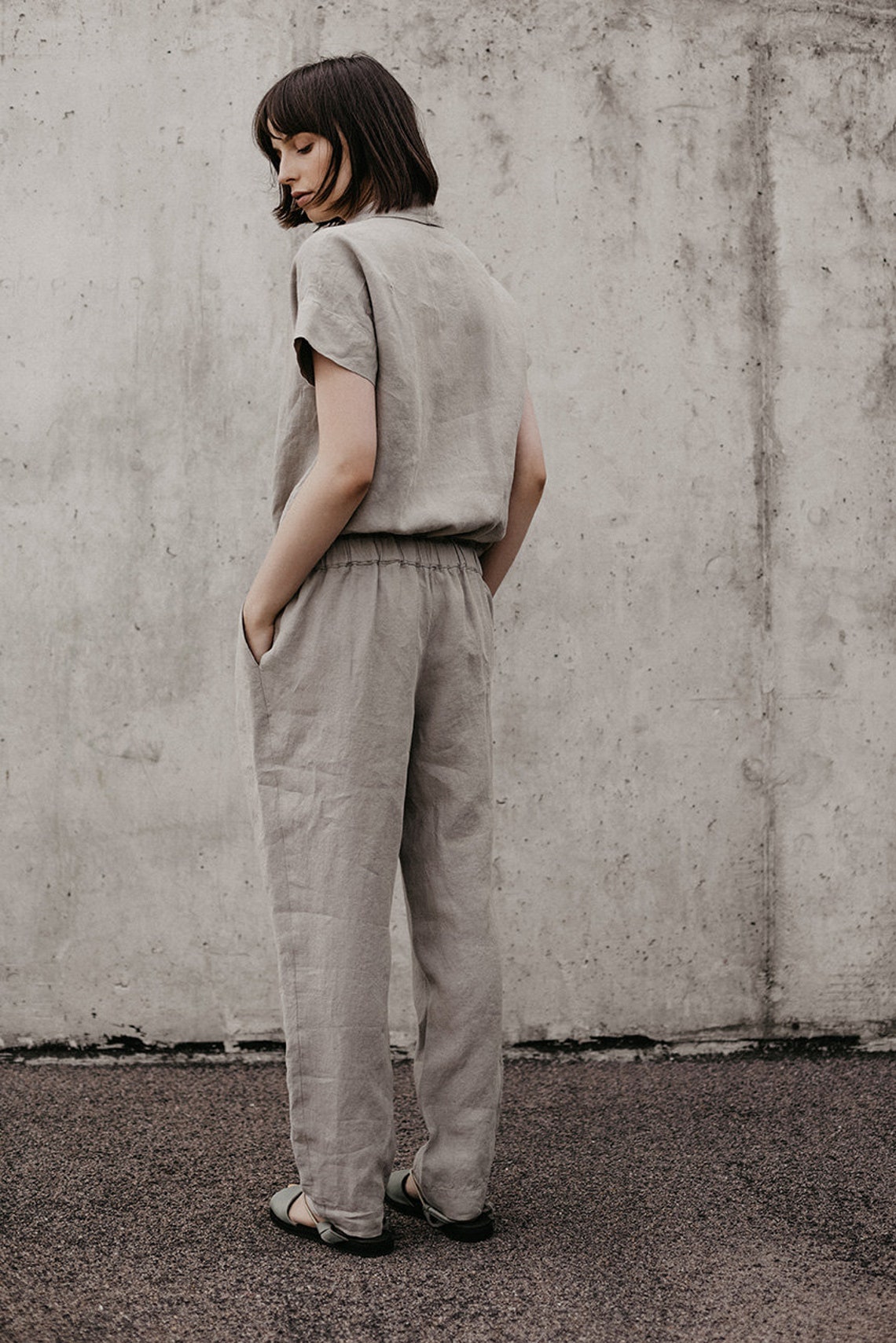 Linen Jumpsuit Motumo 18K4 - Etsy