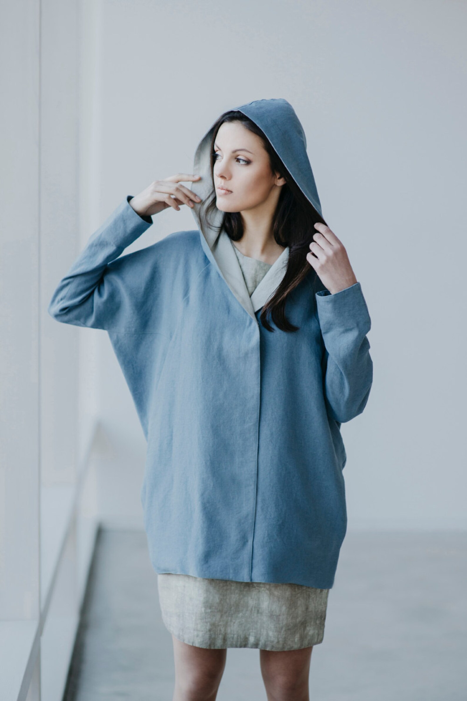 Linen Jacket With Hood Motumo 15SV2 We Are Very Sorry-we Finished the ...