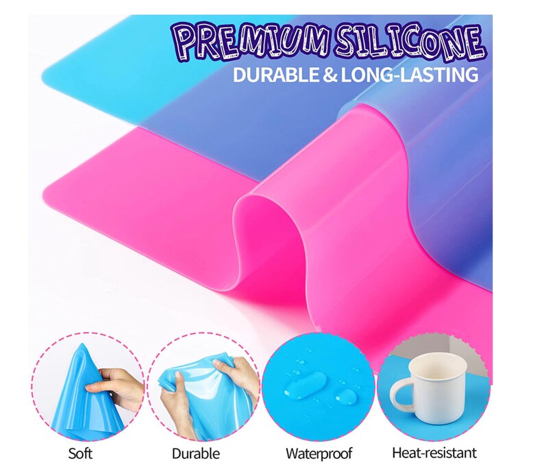 11.5" X 8.5" SMALL Silicone Sheet for Crafts Jewelry Casting Moulds Mat ...