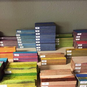 22 Pc Assorted Spectraply Pen Blanks Pen Kit Mall Pen Blanks Dyed Birch ...