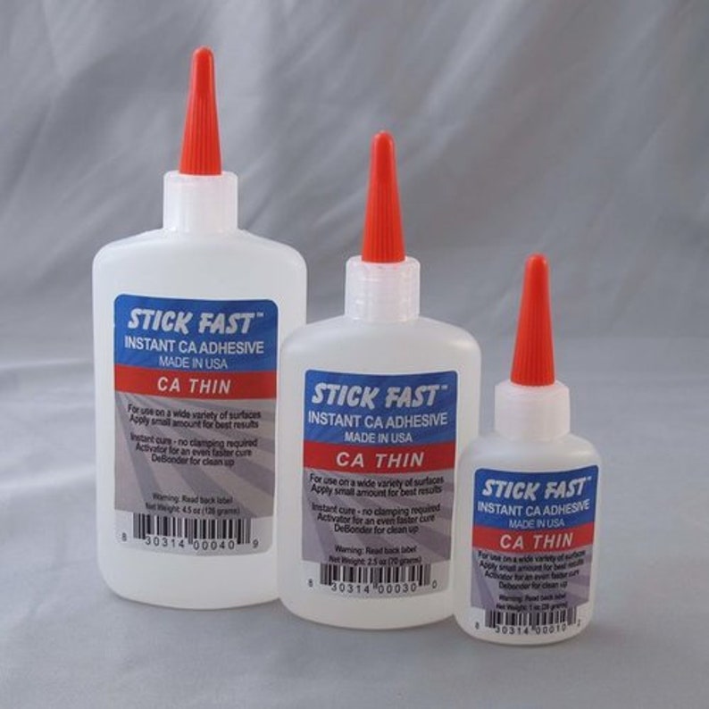 Stick Fast CA Glue- Cyanoacrylate Adhesive Stick Fast Thin Medium Thick ...