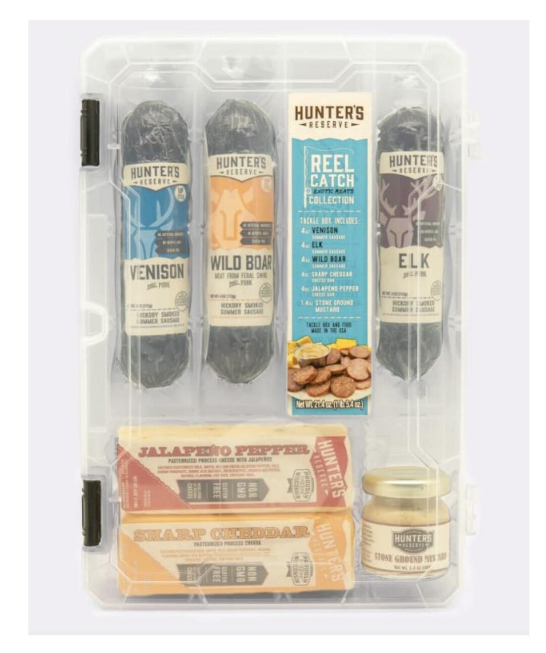 Hunters Reserve - a Reel Catch Exotic Meat & Cheese - Tackle Box ...