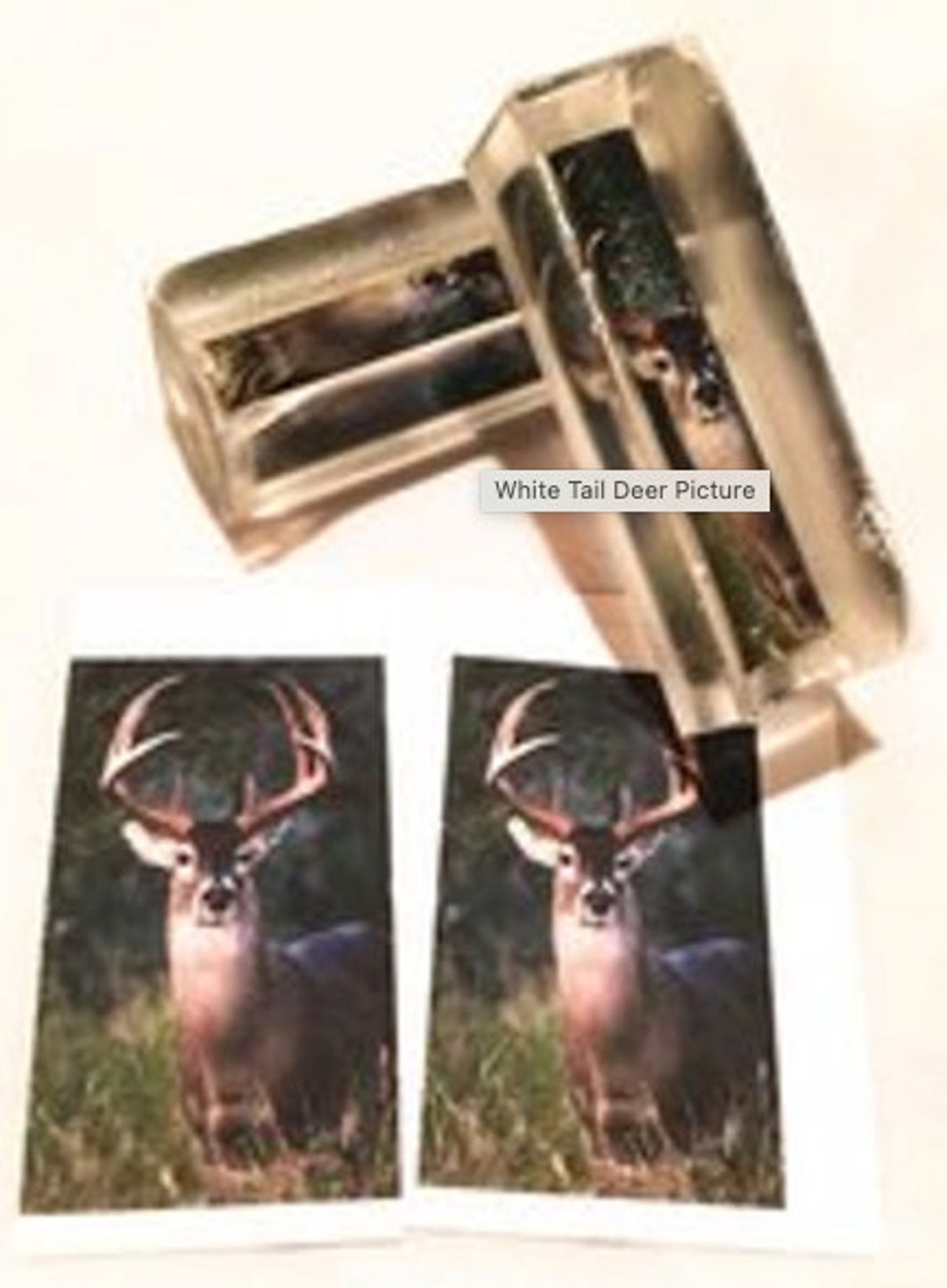 White Tail Deer Pen Blank Acrylic Label Cast Pen Blank for Bolt Action ...