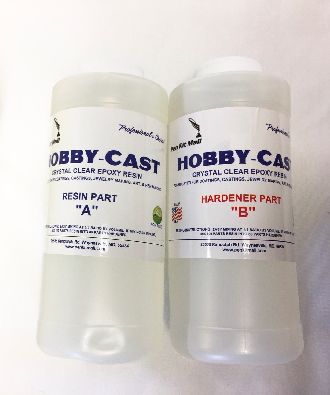 Hobby-cast 32 Oz Crystal Clear Epoxy Resins Table Tops Jewelry Casting ...