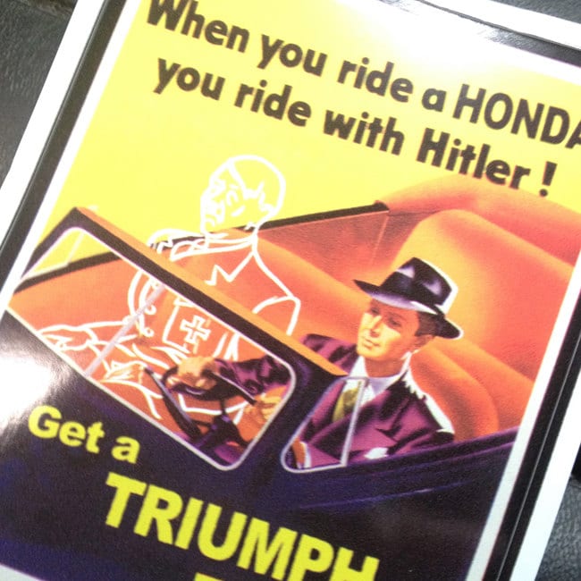 When You Ride a Honda You Ride With Hitler Sticker by Seven 13 - Etsy