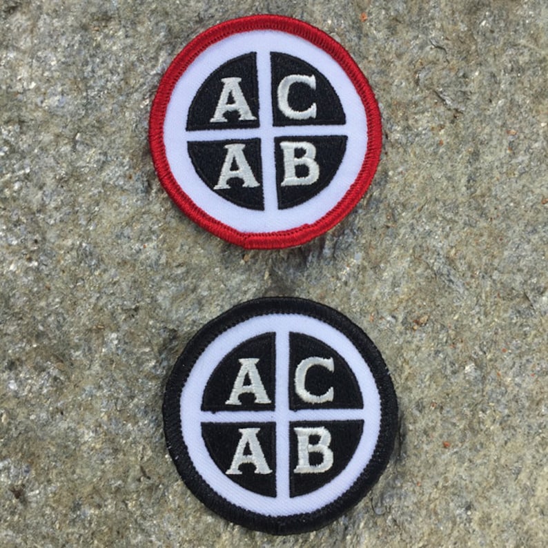Embroidered ACAB Punk Rock Patch Iron on A.C.A.B. by Seven 13 - Etsy