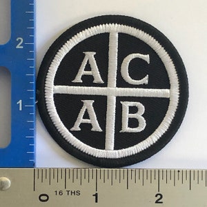 Embroidered 2.5" ACAB Punk Rock Patch Iron on A.C.A.B. by Seven 13 Productions - Etsy