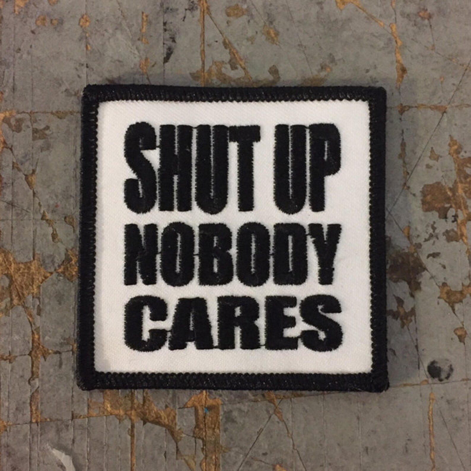 Shut up Nobody Cares Iron on Punk Patch Anti-politics STFU - Etsy