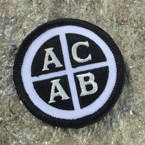 Embroidered ACAB Punk Rock Patch Iron on A.C.A.B. by Seven 13 - Etsy