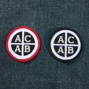 Embroidered ACAB Punk Rock Patch Iron on A.C.A.B. by Seven 13 - Etsy