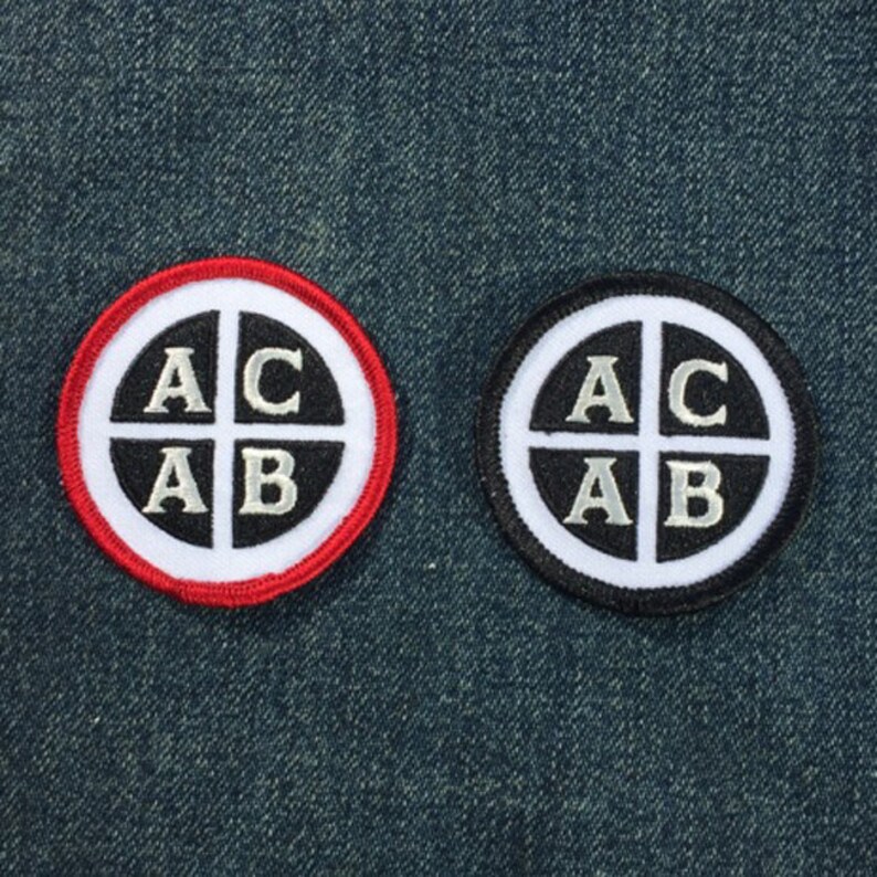 Embroidered ACAB punk rock patch Iron On A.C.A.B. by Seven 13 | Etsy