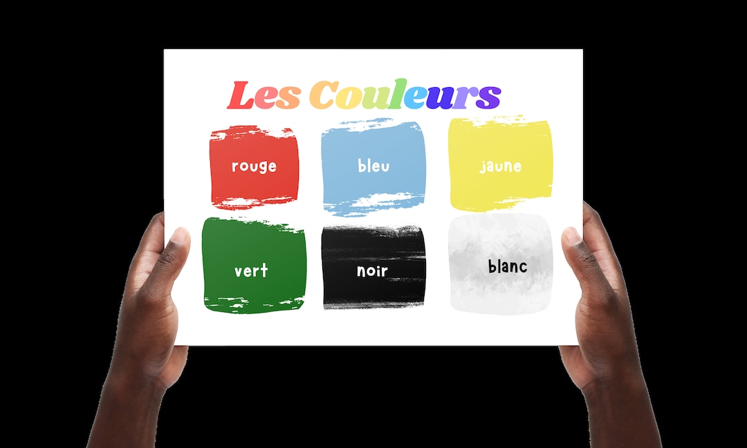French Printable Colours Mini-poster/flashcards - Etsy