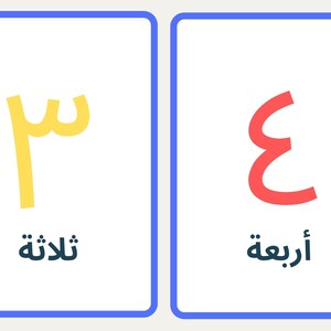 Arabic Numbers Printable Flashcards - Etsy