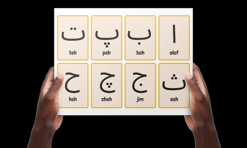 Persian Alphabet Printable Flashcards - Etsy