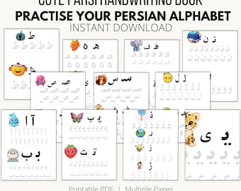 Persian-farsi Alphabet Workbook Digital Download - Etsy
