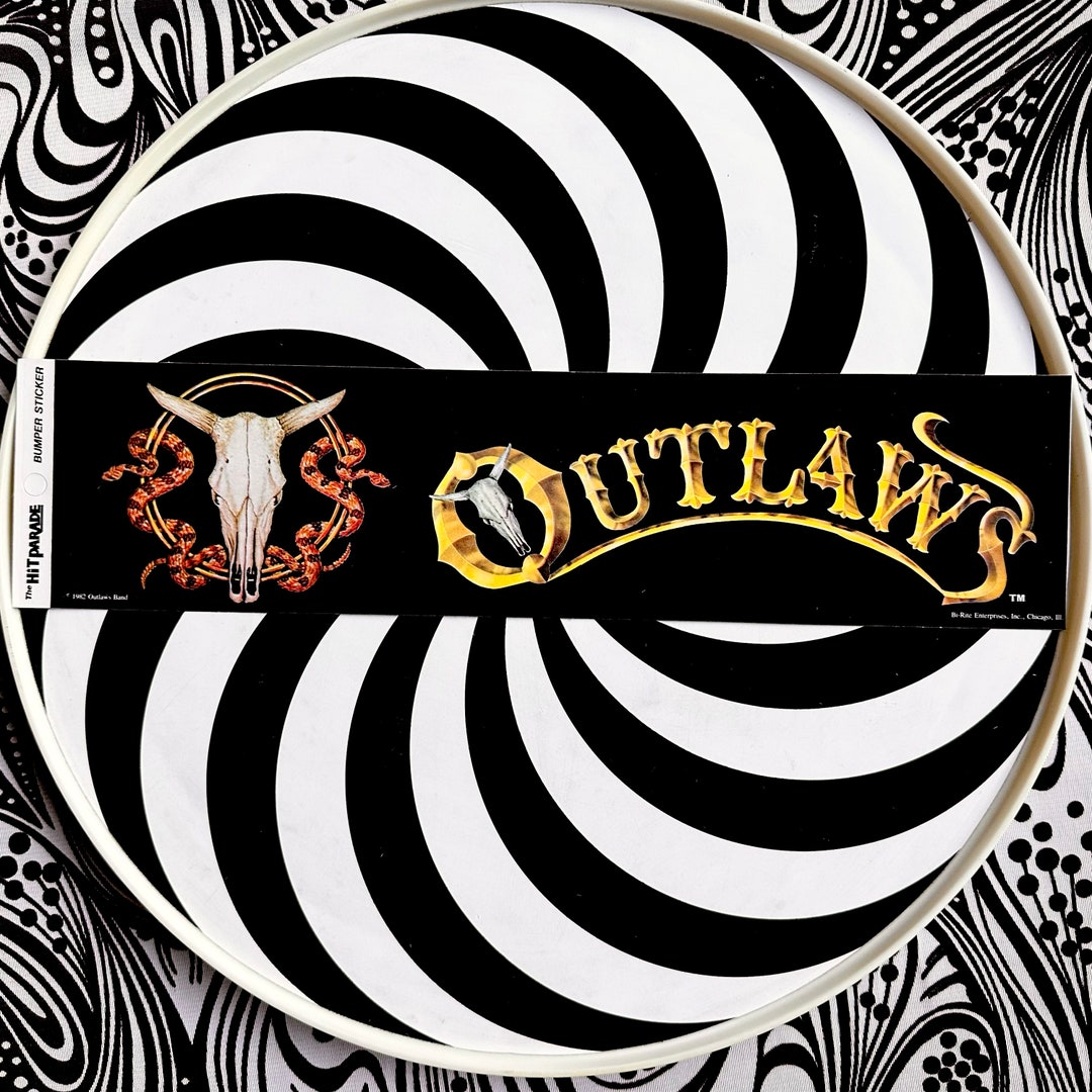 RARE Vintage 1982 OUTLAWS BAND Southern Rock Bumper + Mini Poster ...