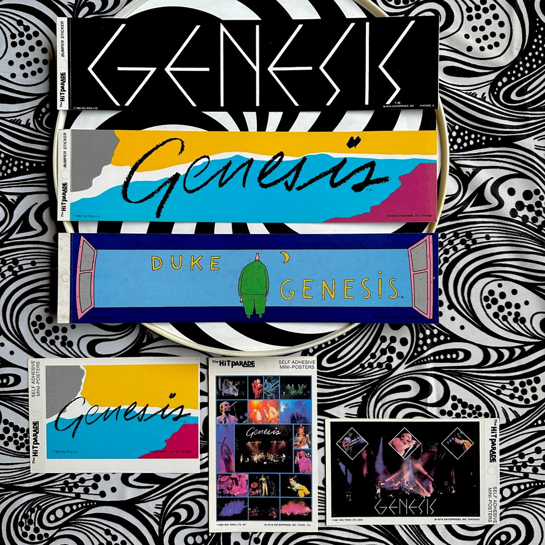 10 Choices Vintage 1982 GENESIS Phil Collins Bumper Sticker + Mini ...