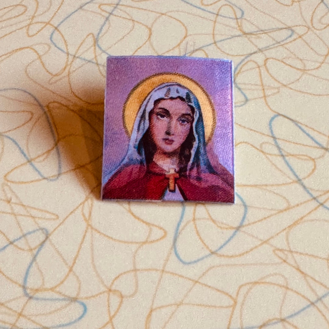 Vintage Vari Vue 1960s FLICKER Lenticular 3D JESUS & MARY Head Shots ...