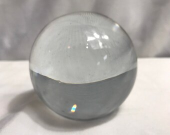 Clear Glass Paperweight | Etsy