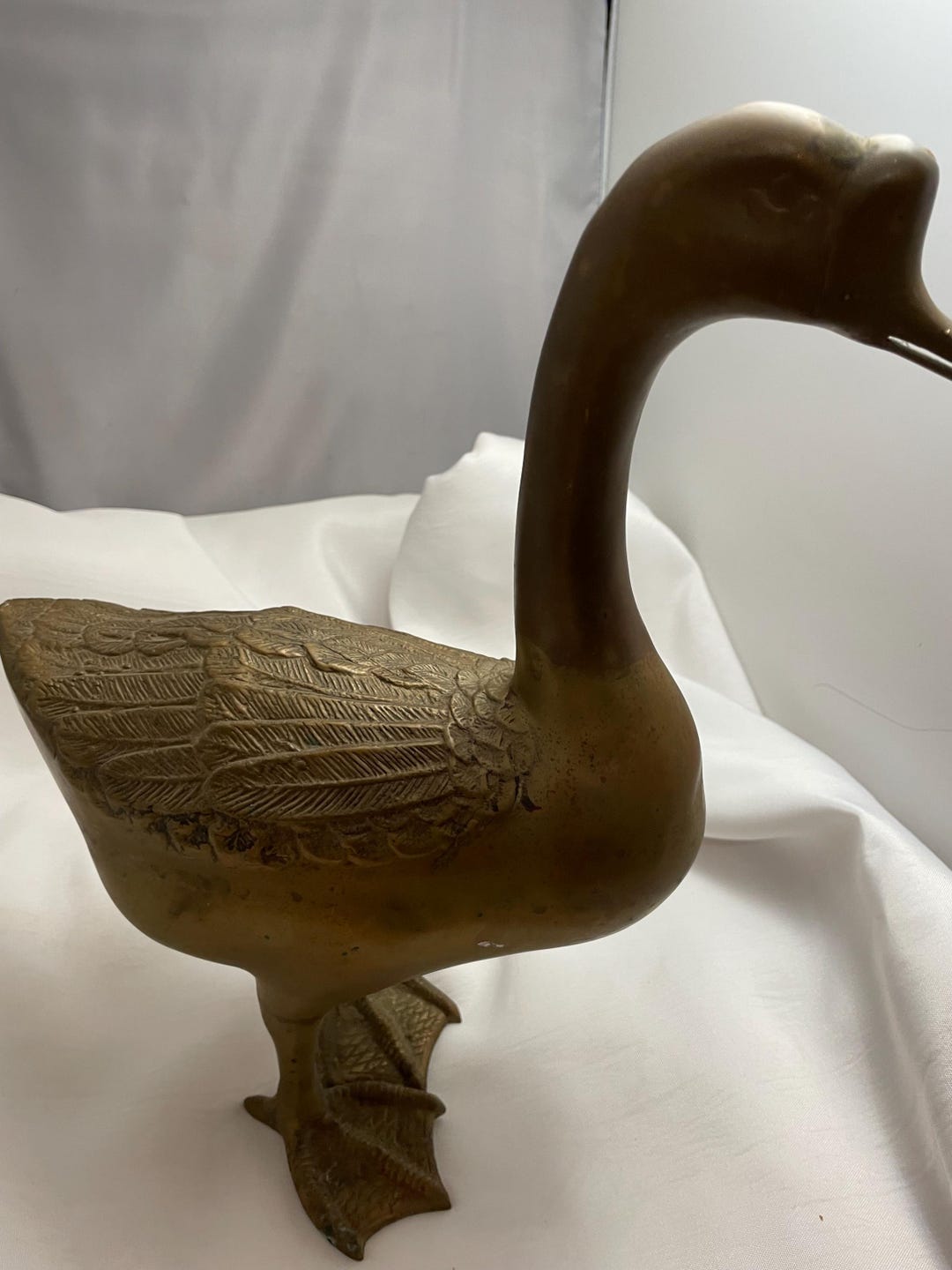 Large Brass Duck Figurine Statue. 13 Tall. - Etsy