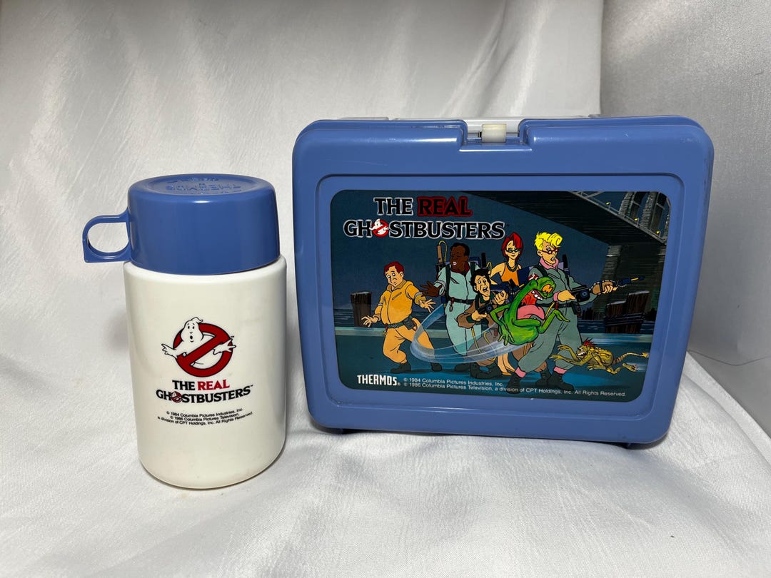 Vintage Real Ghostbusters Lunchbox and Thermos Set, 1986 Collectible ...