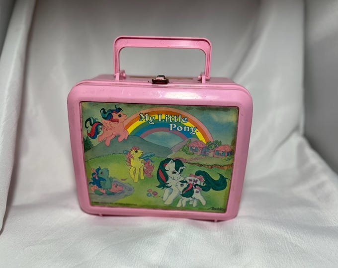 My Little Pony Retro Lunch Box, MLP Plastic Lunchbox, Vintage 1986 ...