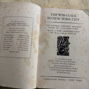 The WPA Guide to New York City by William H. Whyte - Etsy